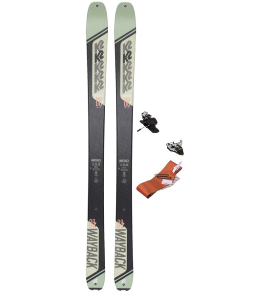 K2 Set Wayback 88 W: sci da scialpinismo+attacchi+pelli | Sportler.com